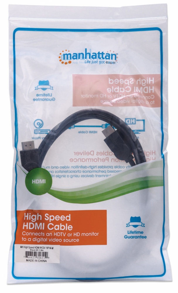 Manhattan Cable HDMI de Alta Velocidad, HDMI Macho – HDMI Macho, 4K ...